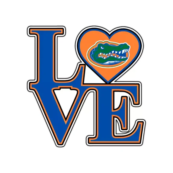 Florida Gators Love Logo Waterproof Sticker Phone Decal Water Bottle ...