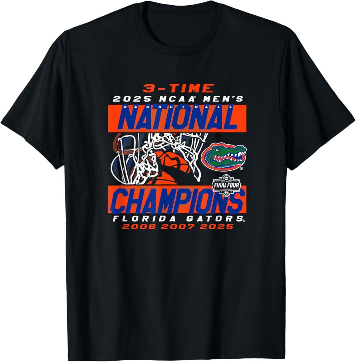 Florida Gators National Champs 2025 Men'S Black Vintage T-Shirt ...