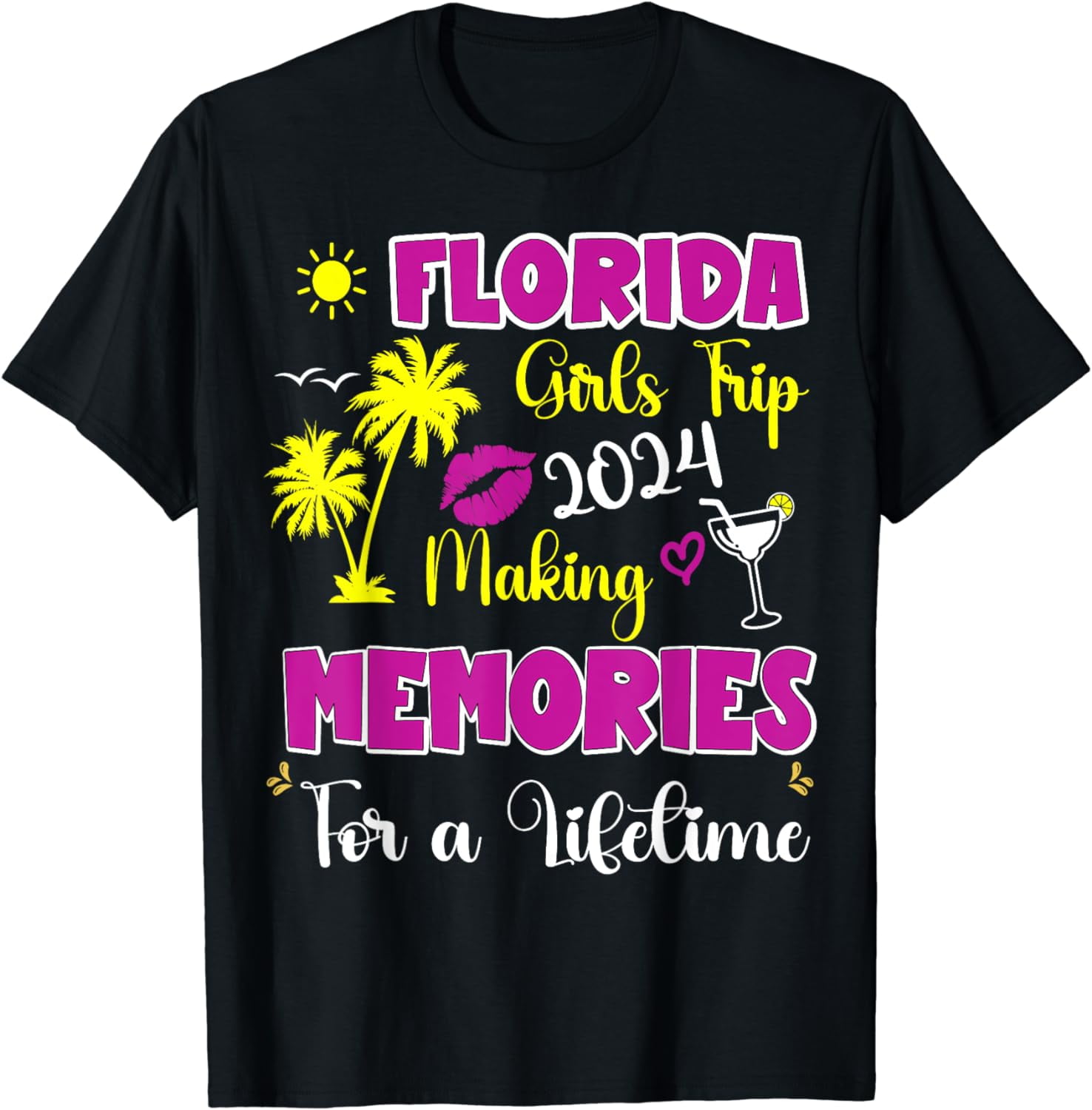 Florida Girls Trip 2024 Women Cruise Weekend Summer Vacation T-Shirt ...
