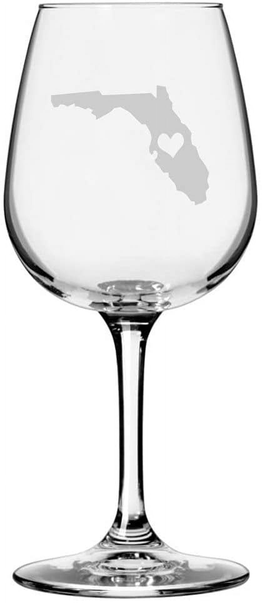 Florida Heart States Etched 12.75oz All Purpose Libbey Wine Glass ...