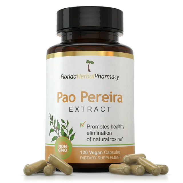 Florida Herbal Pharmacy Pao Pereira Dietary Supplement Capsules, 10:1 ...