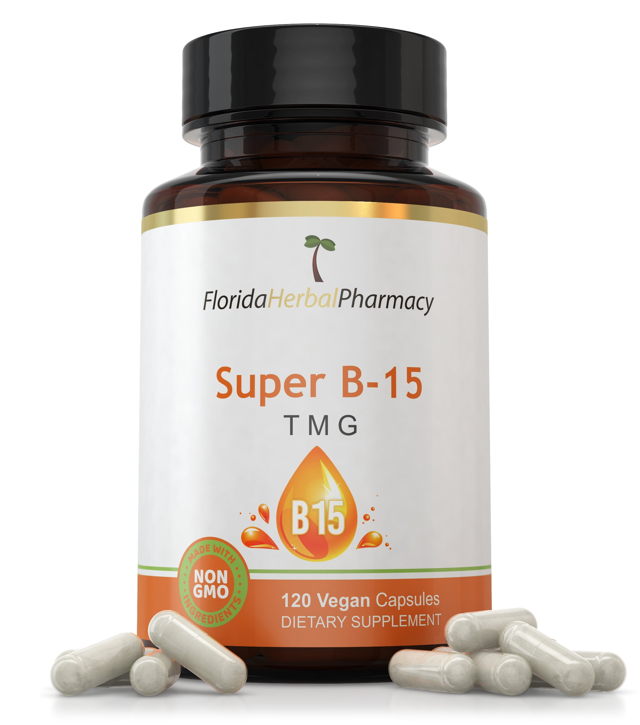 Florida Herbal Pharmacy, Super B-15 TMG (120 Capsules) Pangamic Acid ...