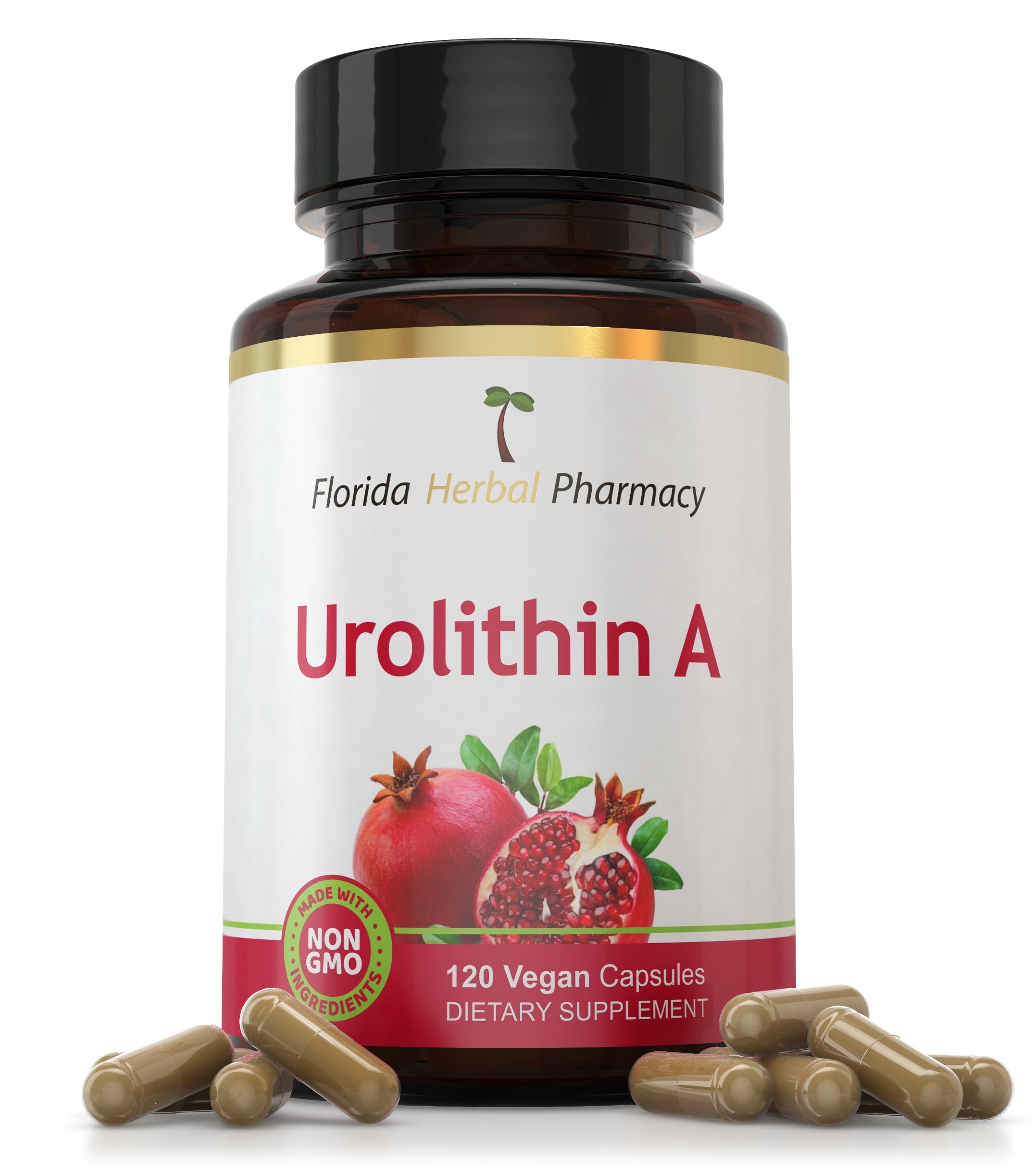 Florida Herbal Pharmacy, Urolithin Extract Capsules 10:1, 500mg per ...