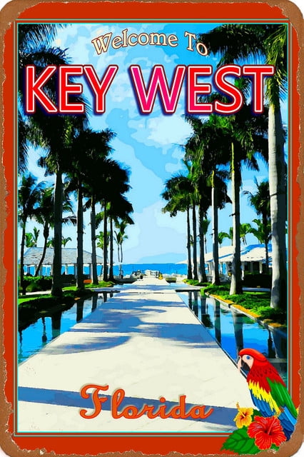 Florida Keys Key West Parrot Bird United States Travel Art ...