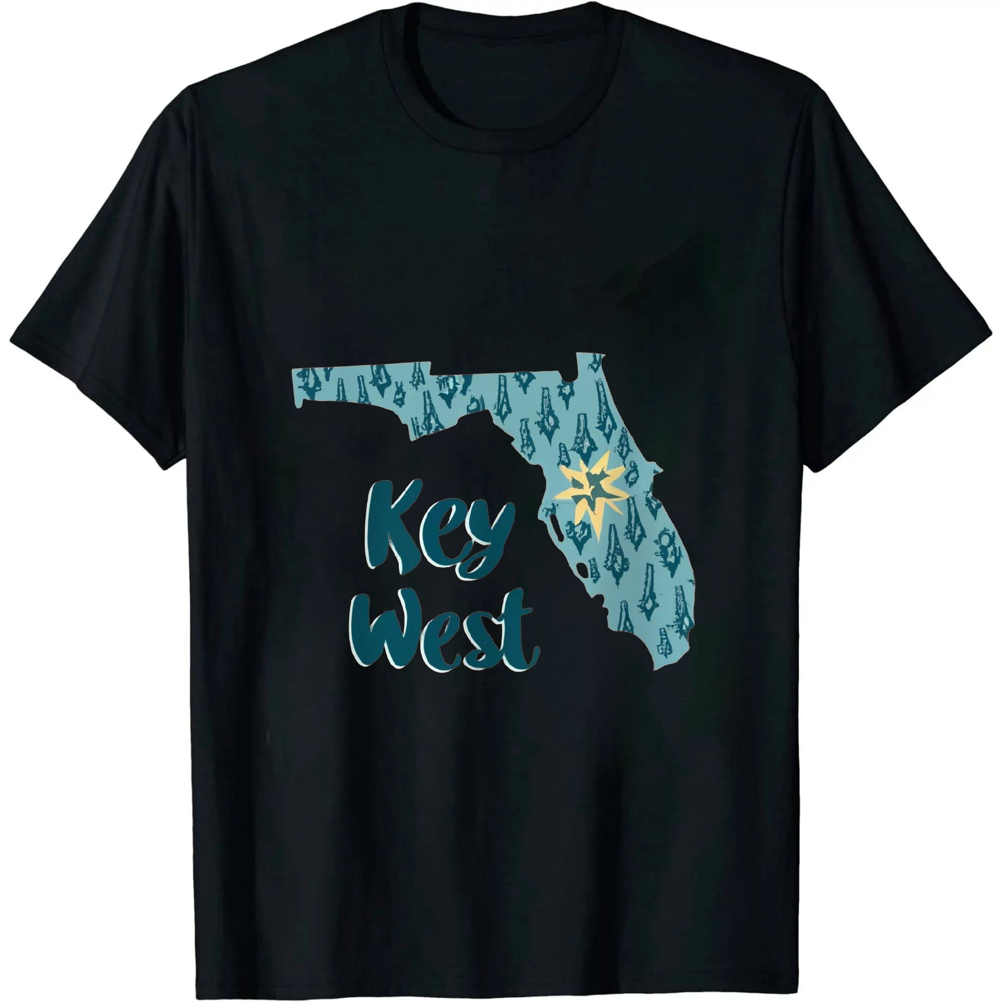 Florida Keys Map Key West T-Shirt - Walmart.com