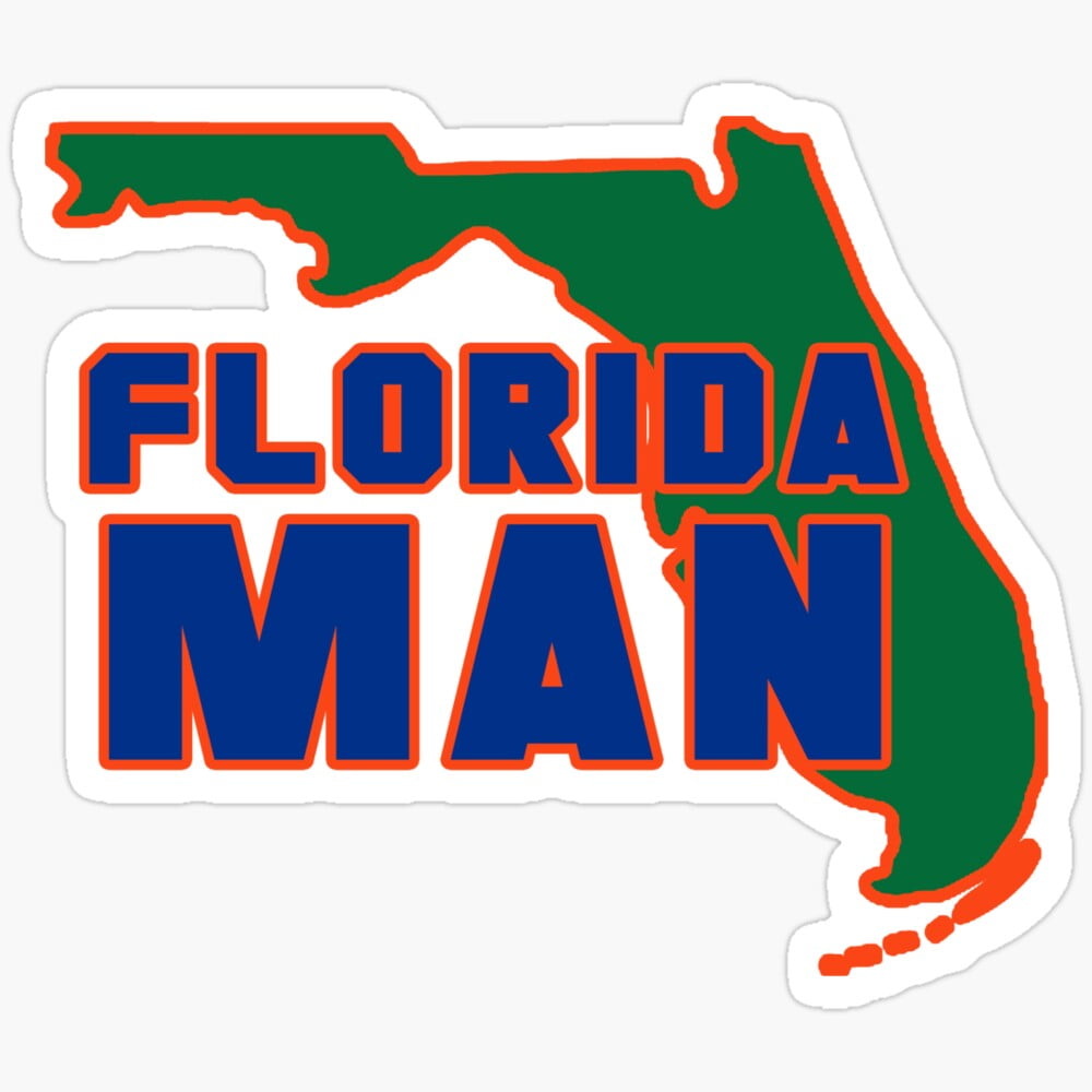Florida Man Sticker Phone Decal Water Bottle Stickers Car Decals ...