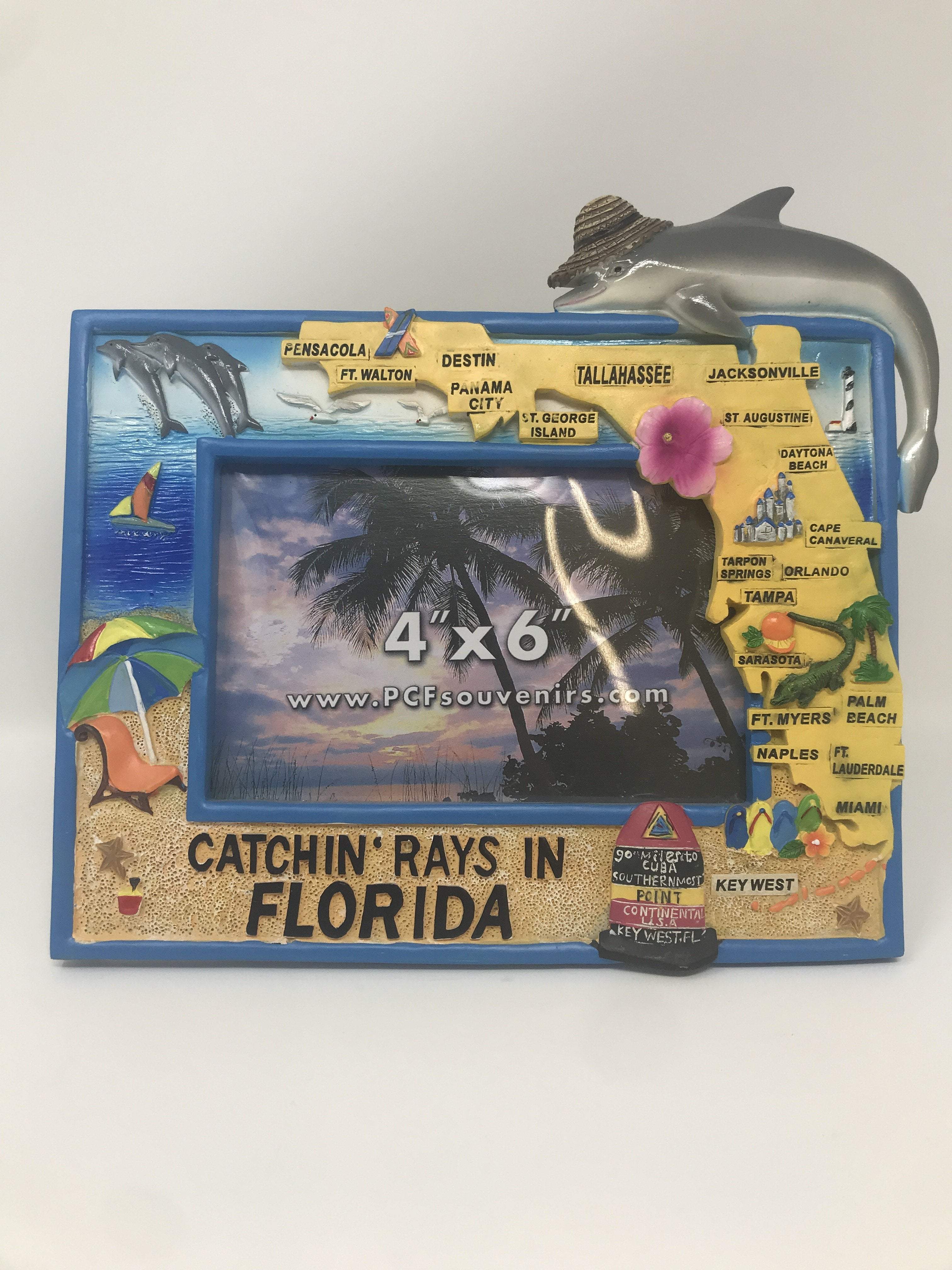 Florida Map Photo Frame 4"x6" - Walmart.com