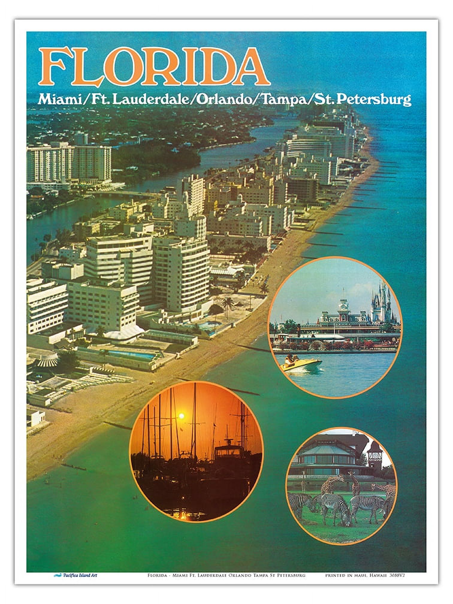 Florida - Miami Ft. Lauderdale Orlando Tampa St. Petersburg - Vintage ...