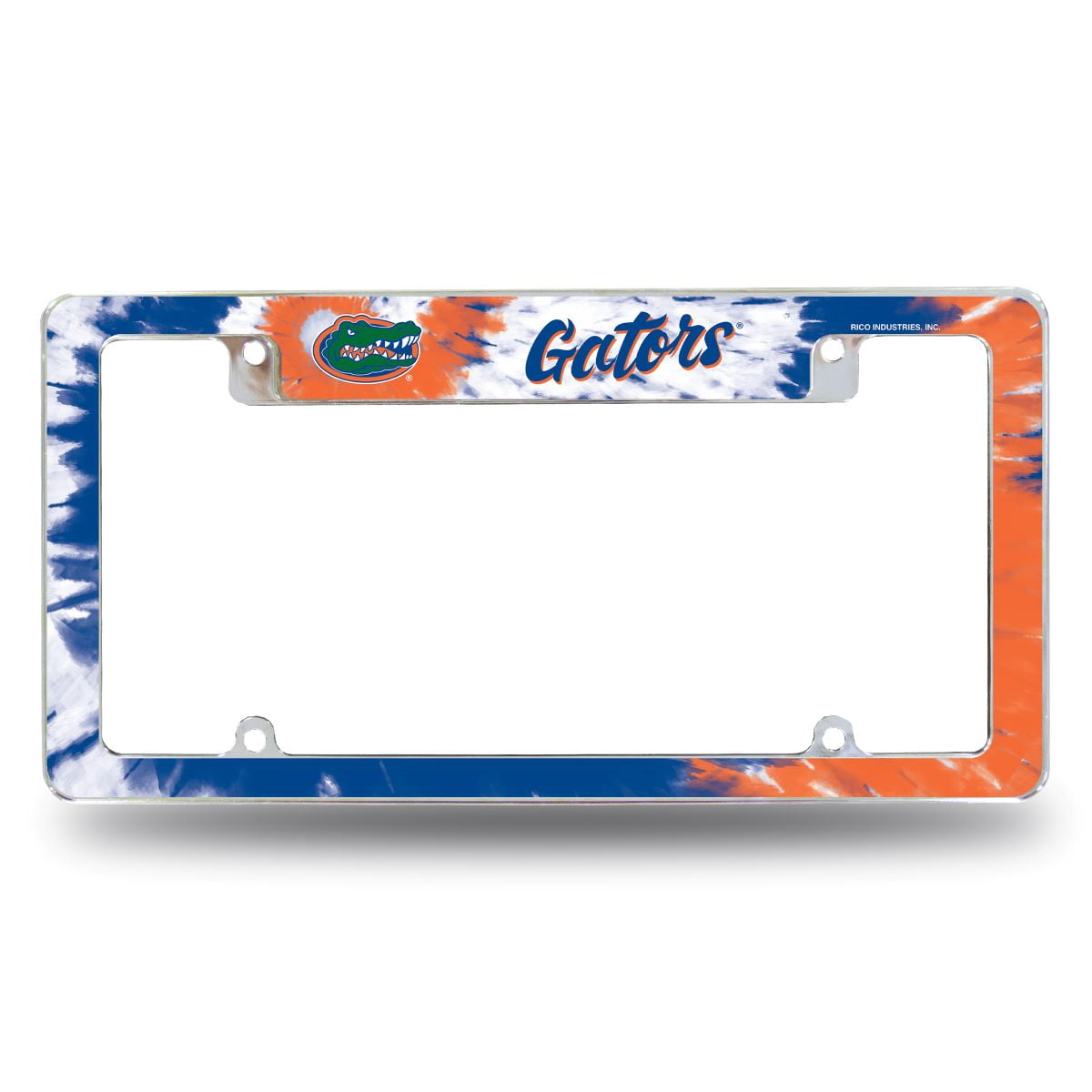 Florida NCAA Gators Chrome Metal License Plate Frame with Tie Dye ...