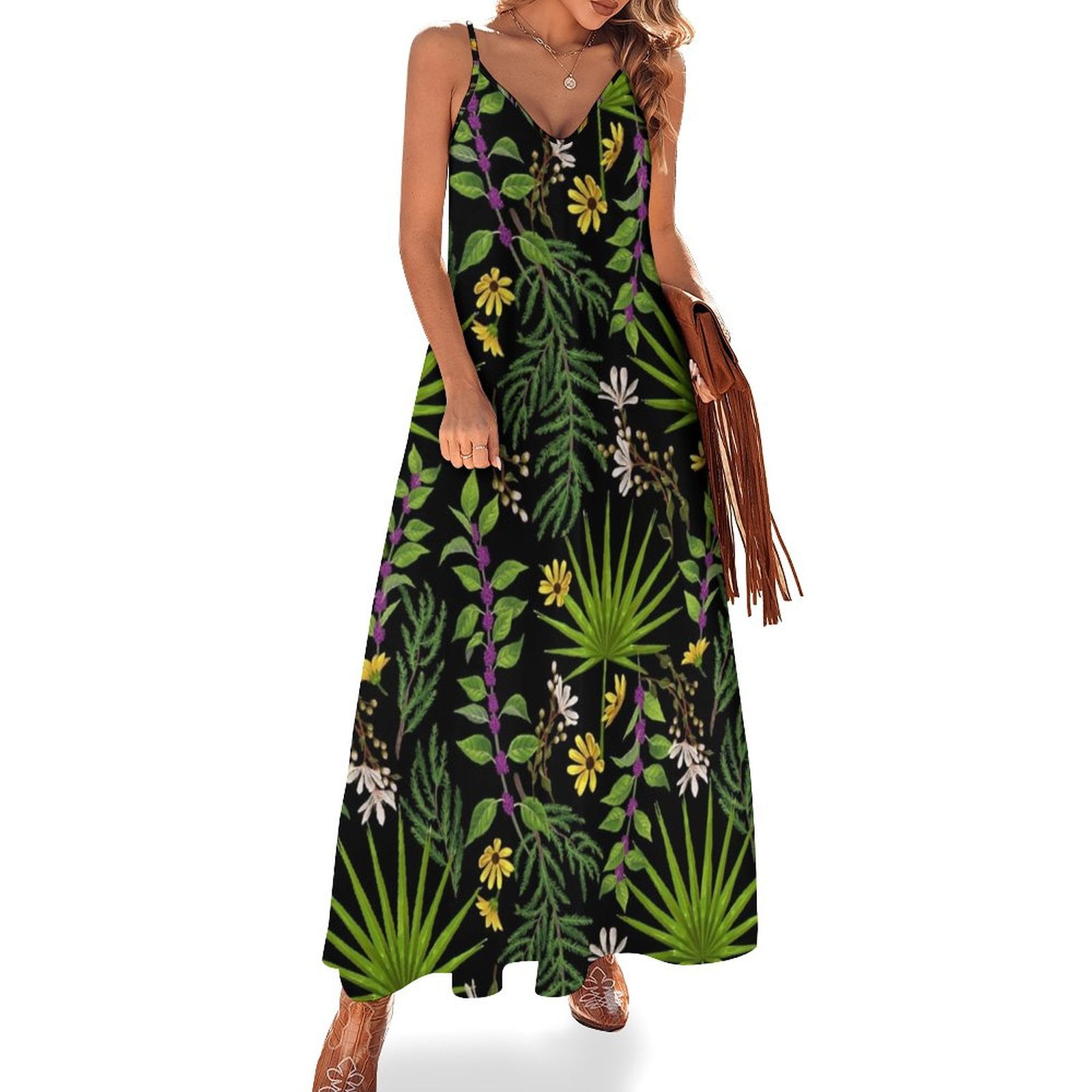 Florida Native Plants Sleeveless Dress dress women summer luxury woman ...