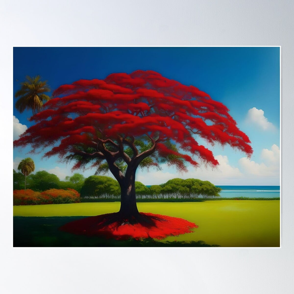 Florida Panhandle Royal Poinciana Coastal Florida Ocean View Landscape ...