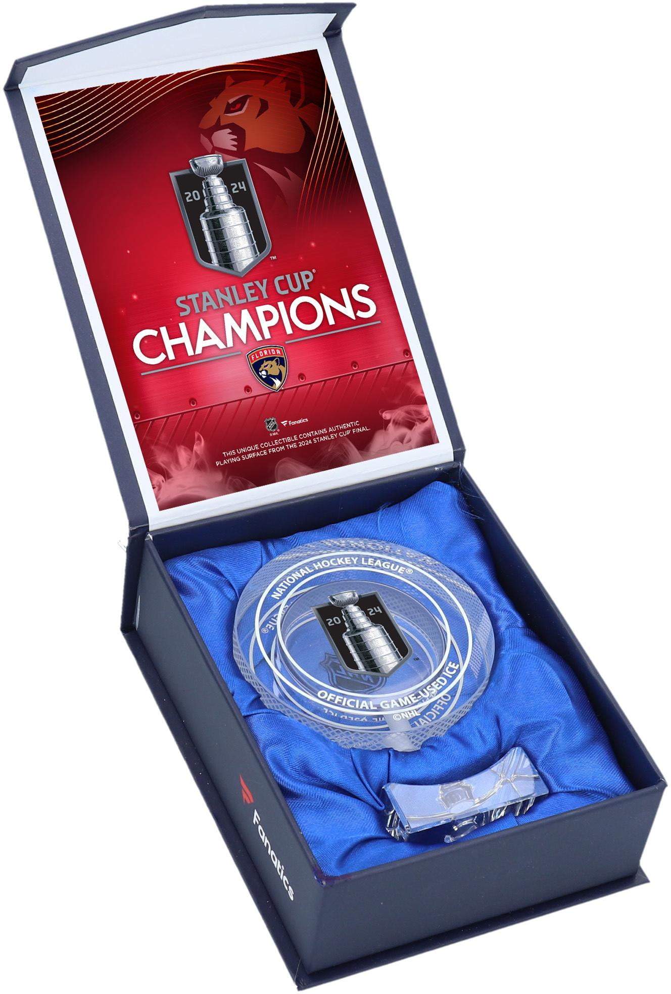 Florida Panthers 2024 Stanley Cup Champions Crystal Puck - Filled with ...