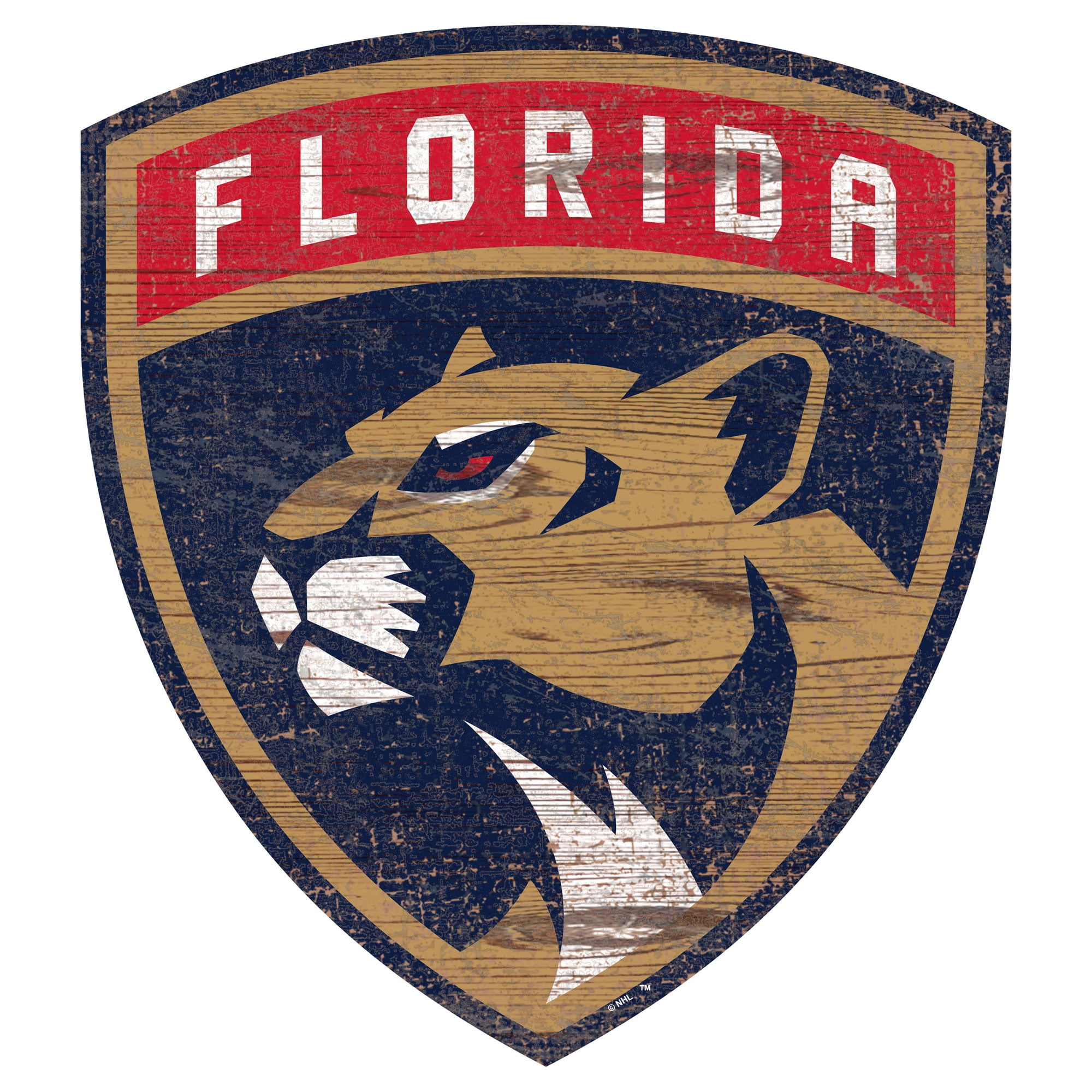 Florida Panthers 24'' x 24'' Distressed Logo Cutout Sign - Walmart.com