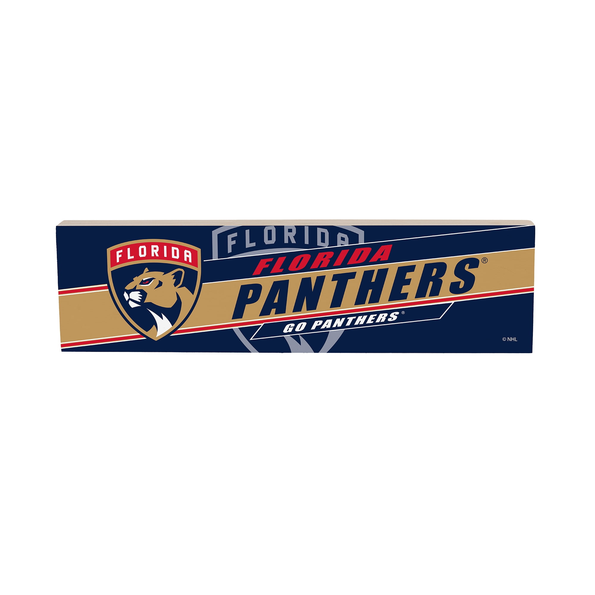 Florida Panthers 5" x 18" Shadow Logo Wood Mantle Sign - Walmart.com