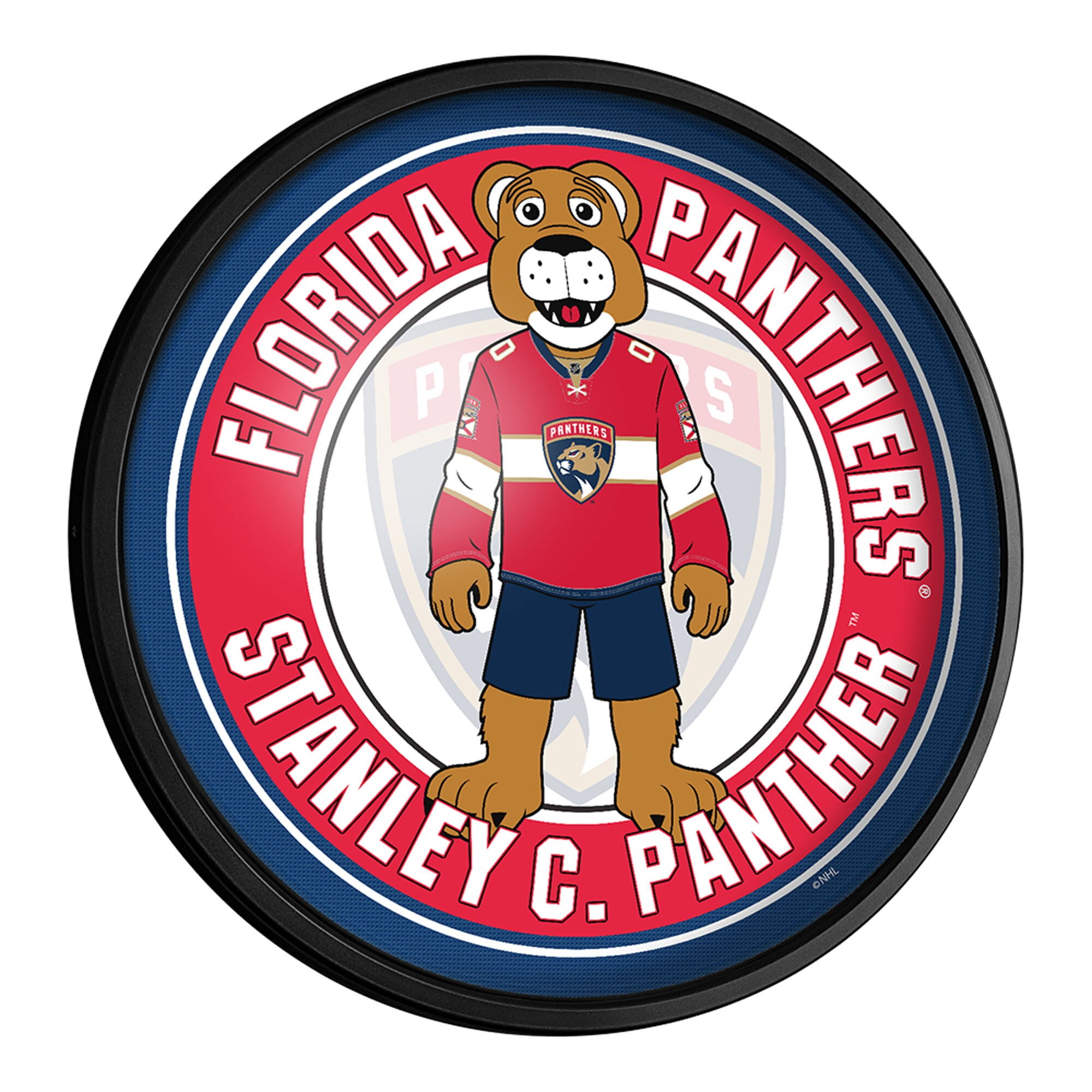 Florida Panthers Mascot 18'' Round Slimline Illuminated Wall Sign ...