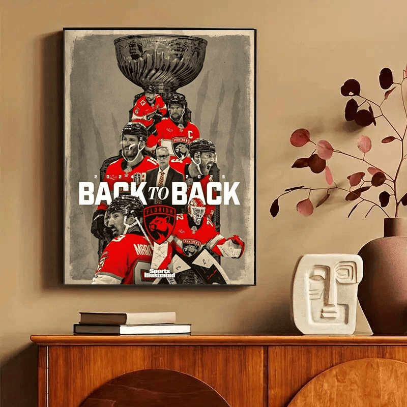 Florida Panthers Win Stanley Cup 2025 NHL Champions Back To Back Poster ...