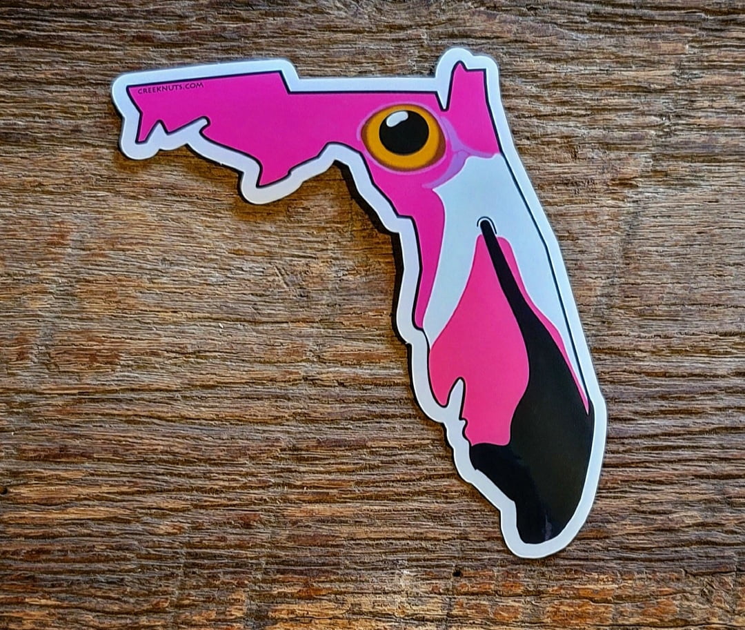 Florida Pink Flamingo Sticker Decal - Walmart.com