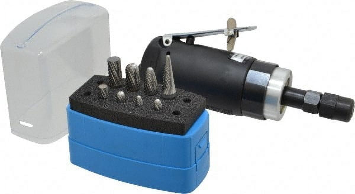 Florida Pneumatic 9 Pc Double Cut Burr Set with Taper w/Rad End ...