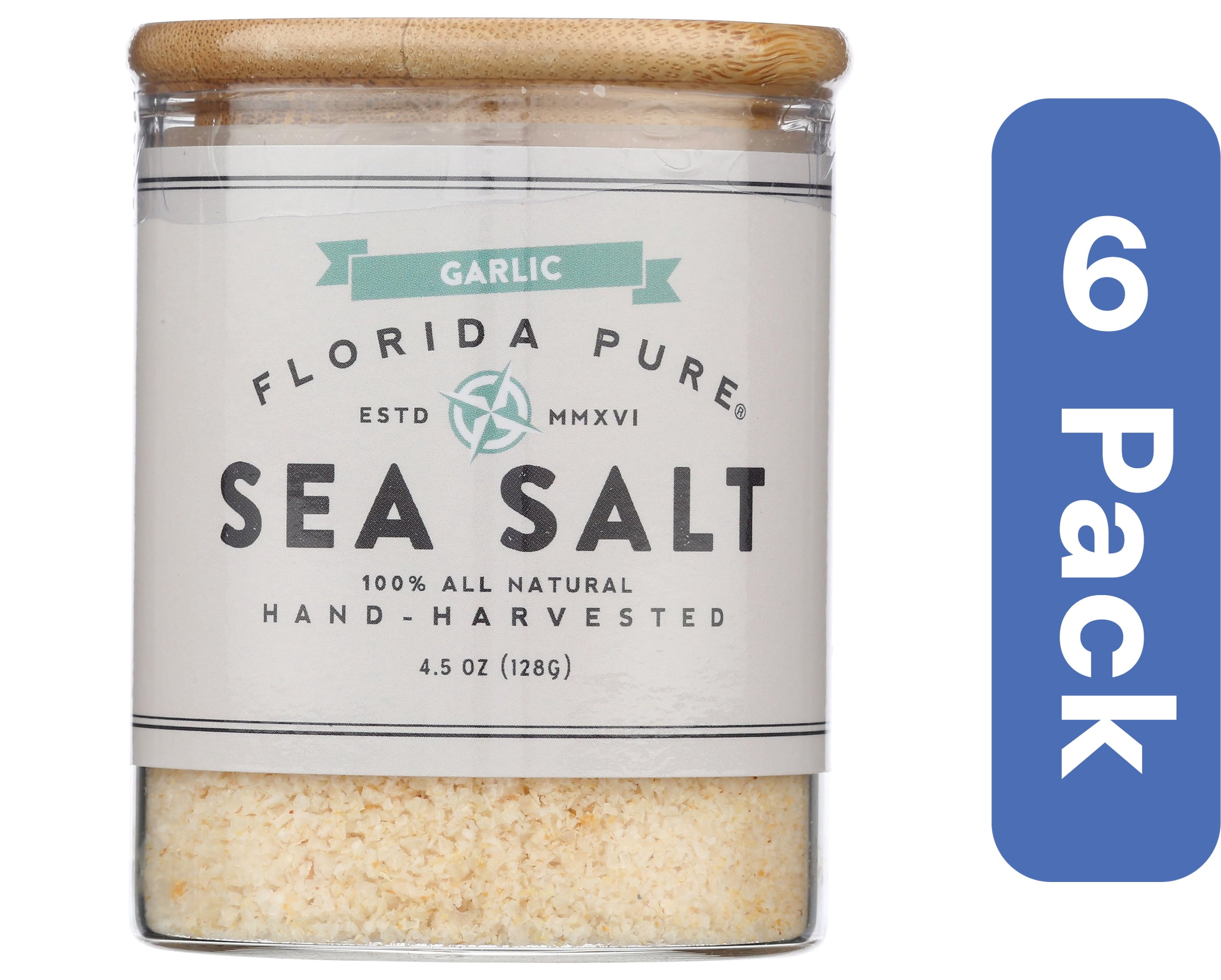 Florida Pure Garlic Infused Sea Salt 4.5 oz (Pack of 6) - Walmart.com