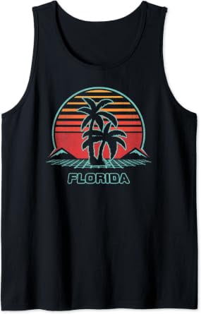 Florida Retro Palm Tree Beach 80S Style Tank Top Size S-3XL - Walmart.com