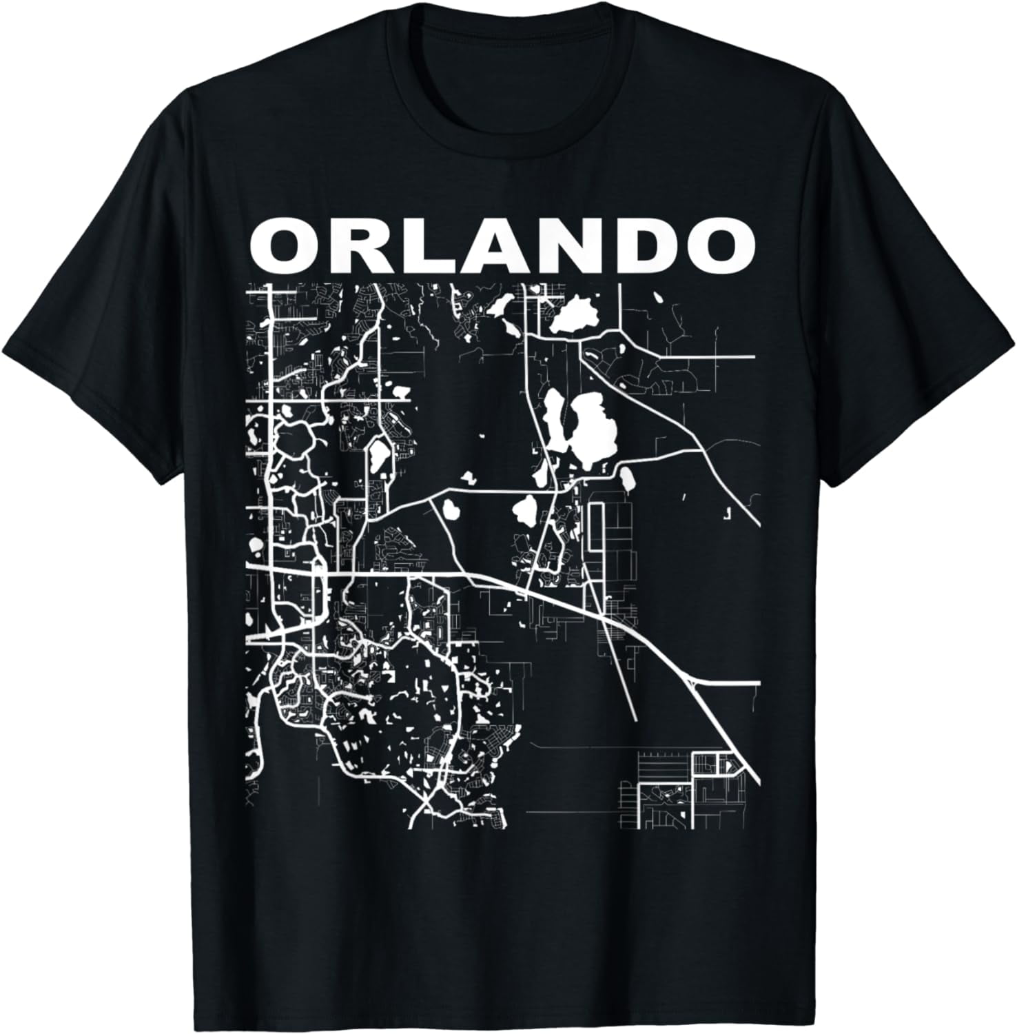 Florida Souvenir Orlando Street City Map T-Shirt - Walmart.com
