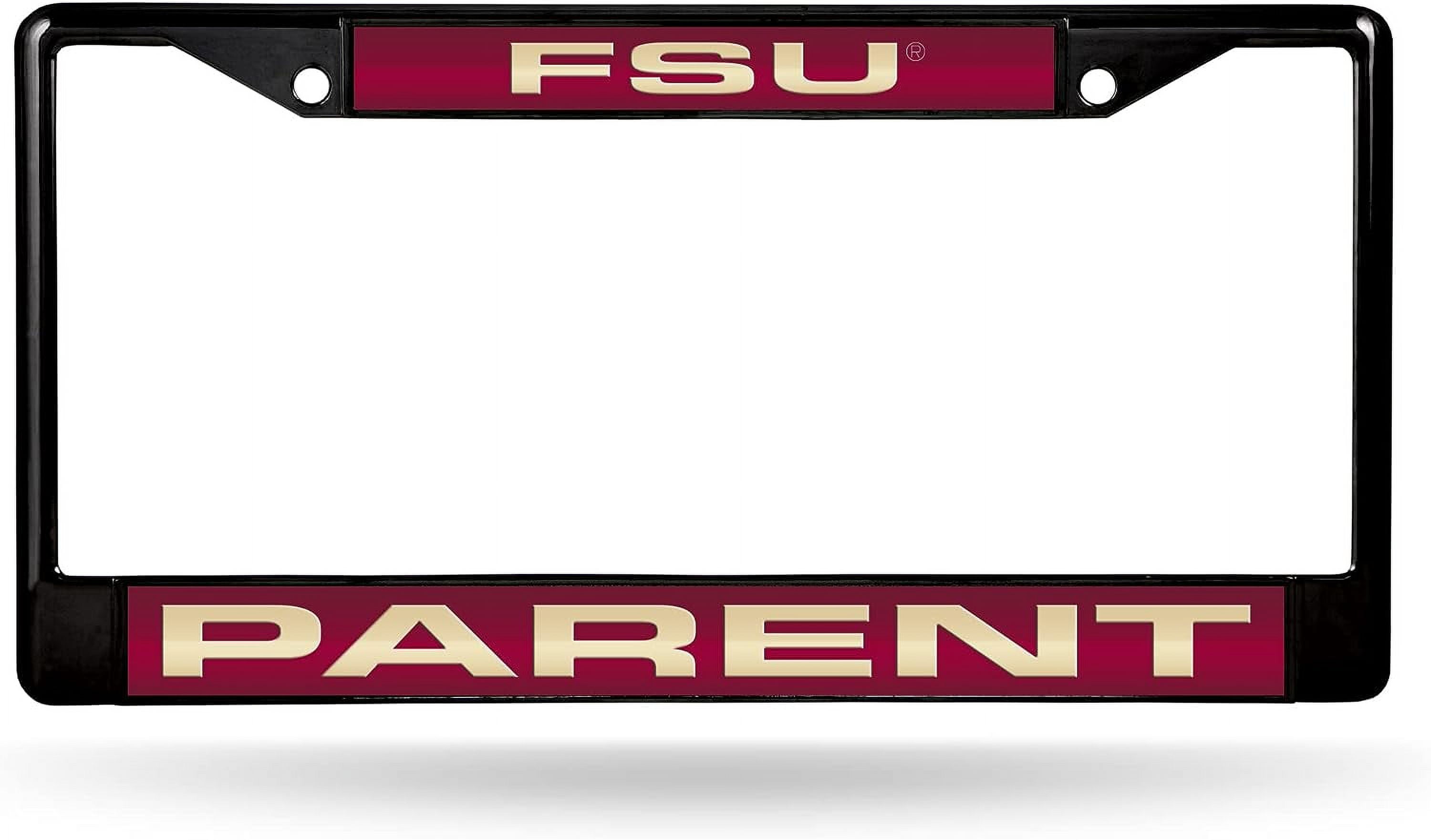 Florida St. - FSU Parent - Black Metal Laser License Plate Frame ...
