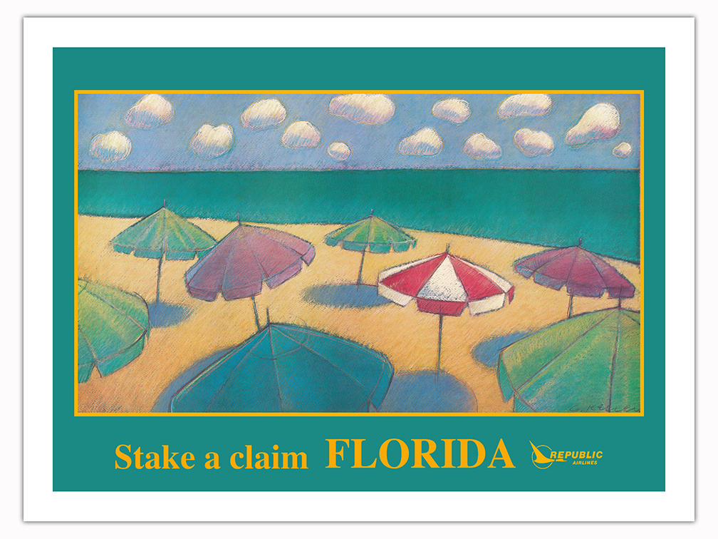 Florida - Stake a Claim - Republic Airlines - Vintage Airline Travel ...