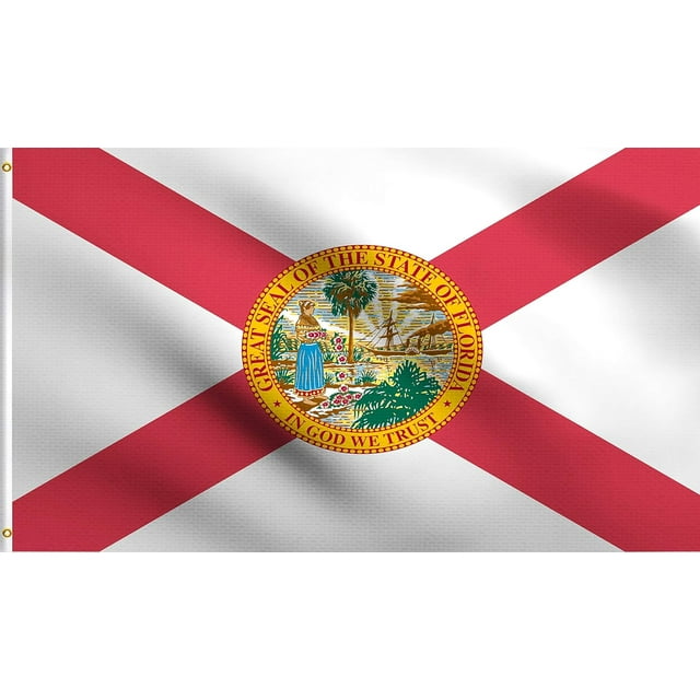 Florida State Flag 4.85x8 ft ,100% Polyester Flag UV Resistant ...