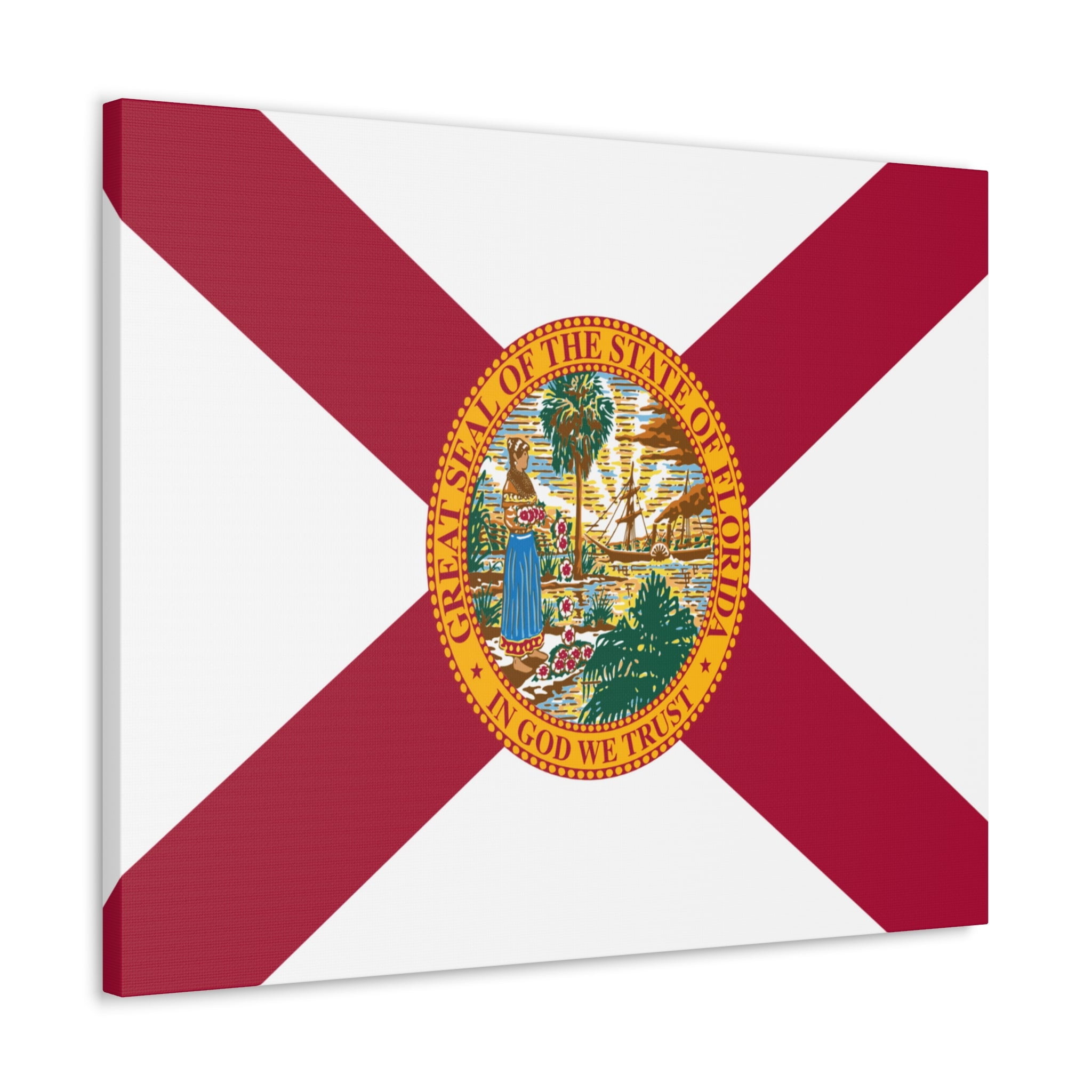 Florida State Flag Canvas Vibrant Wall Art Unframed Home Decor ...