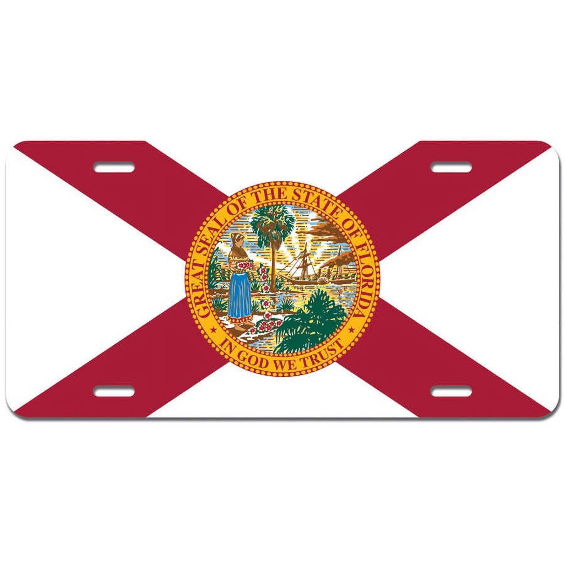 Florida State Flag Novelty Metal Vanity License Tag Plate - Walmart.com