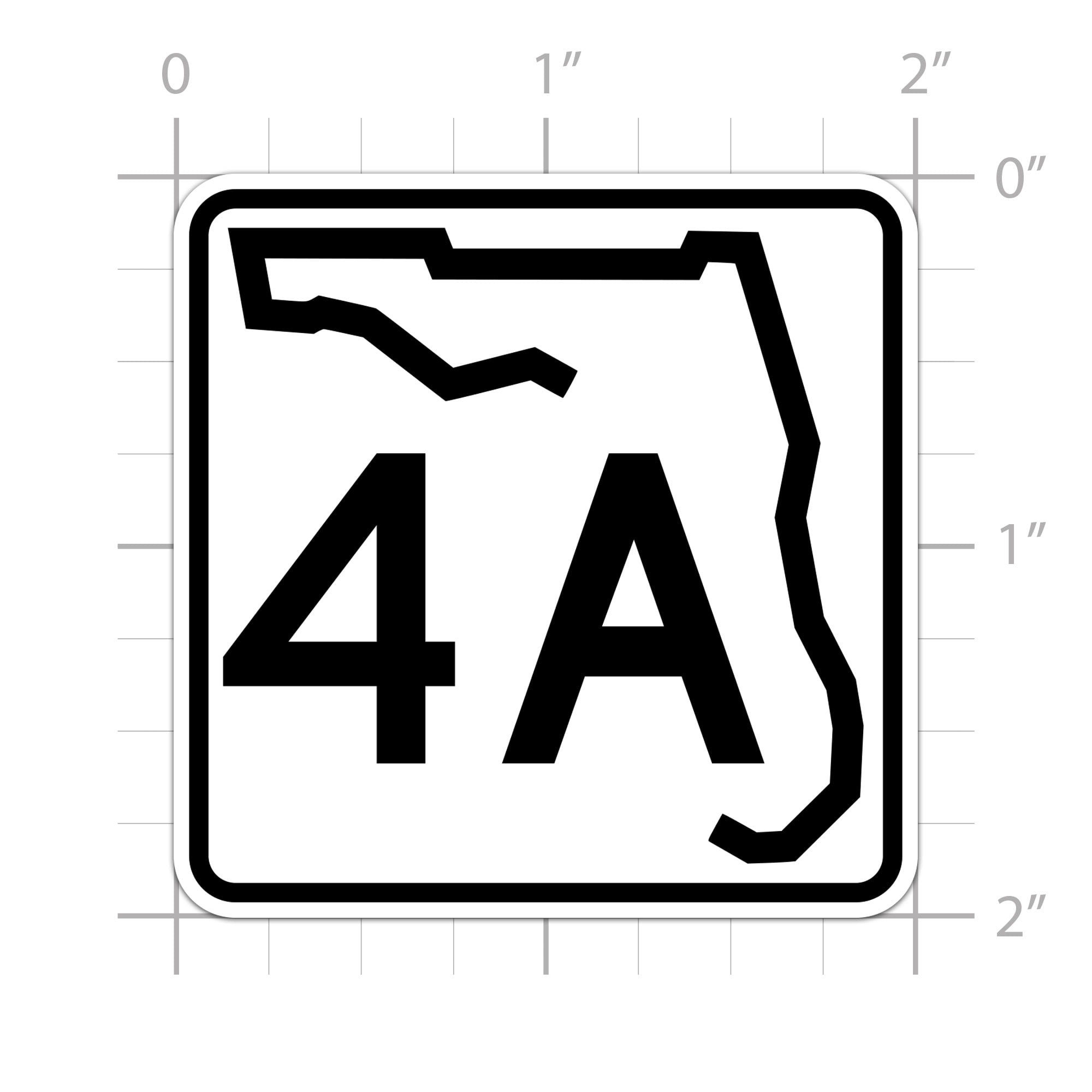 Florida State Road SR 4A Shield Sticker for water bottle phone tumbler ...