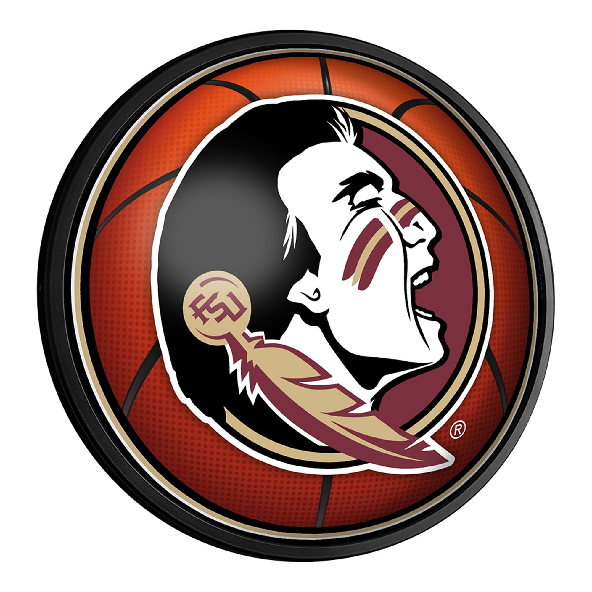 Florida State Seminoles Basketball 18'' Round Slimline Illuminated Wall ...