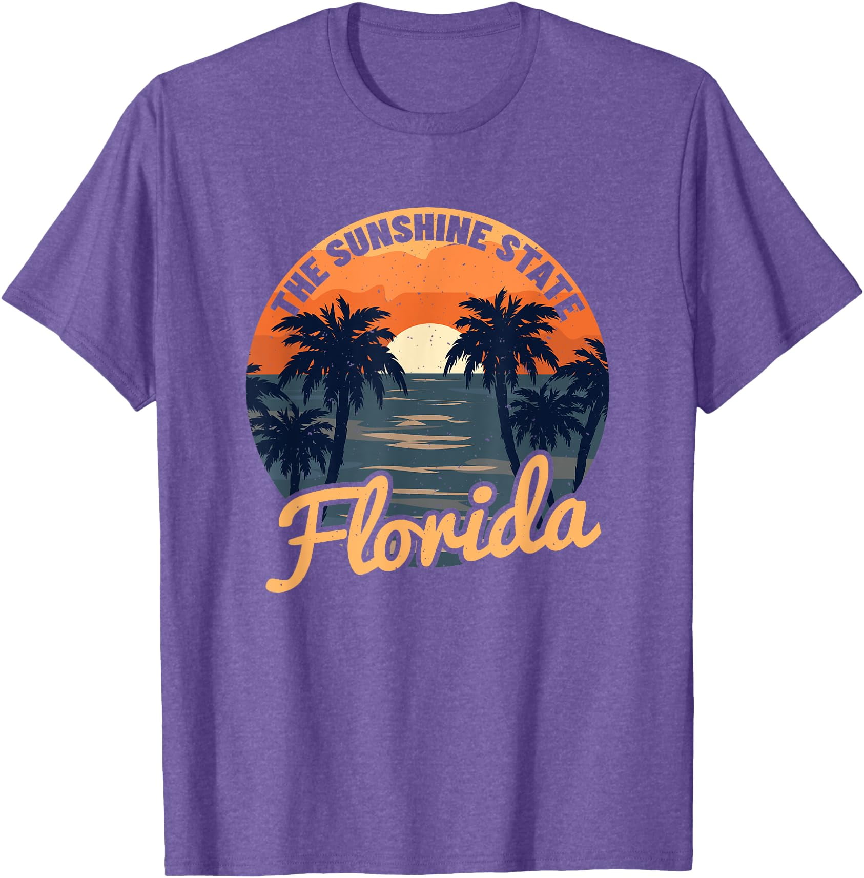 Florida Sunset Throwback Design Classic Softstyle Unisex T-Shirt,Purple ...