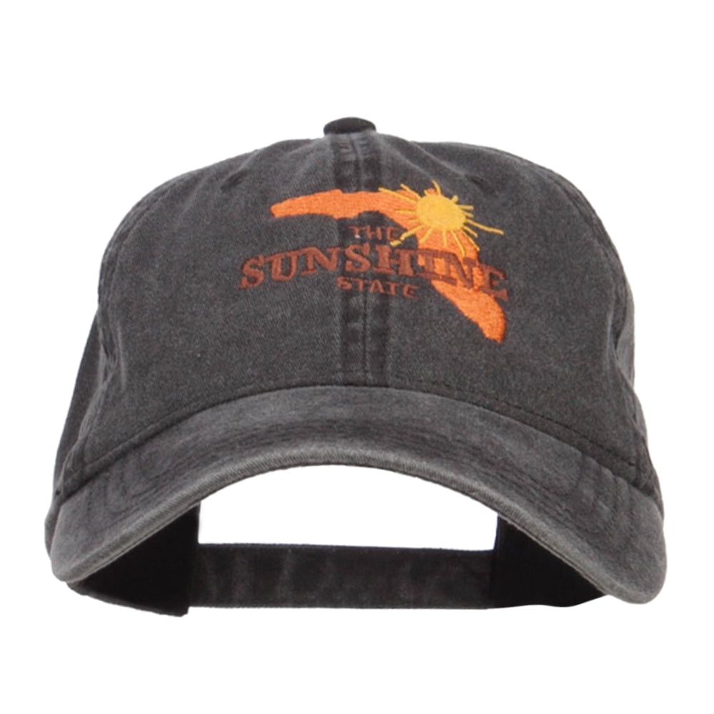 Florida Sunshine State Embroidered Cap - Black OSFM - Walmart.com