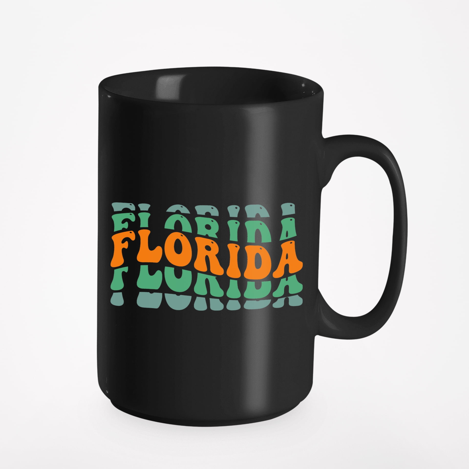 Florida, USA State Themed, Groovy Retro Wavy Text Merch Gift, Black ...