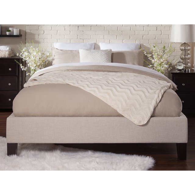 Florida Upholstered Traditional Bed Frame Queen Pebble Beach - Walmart.com