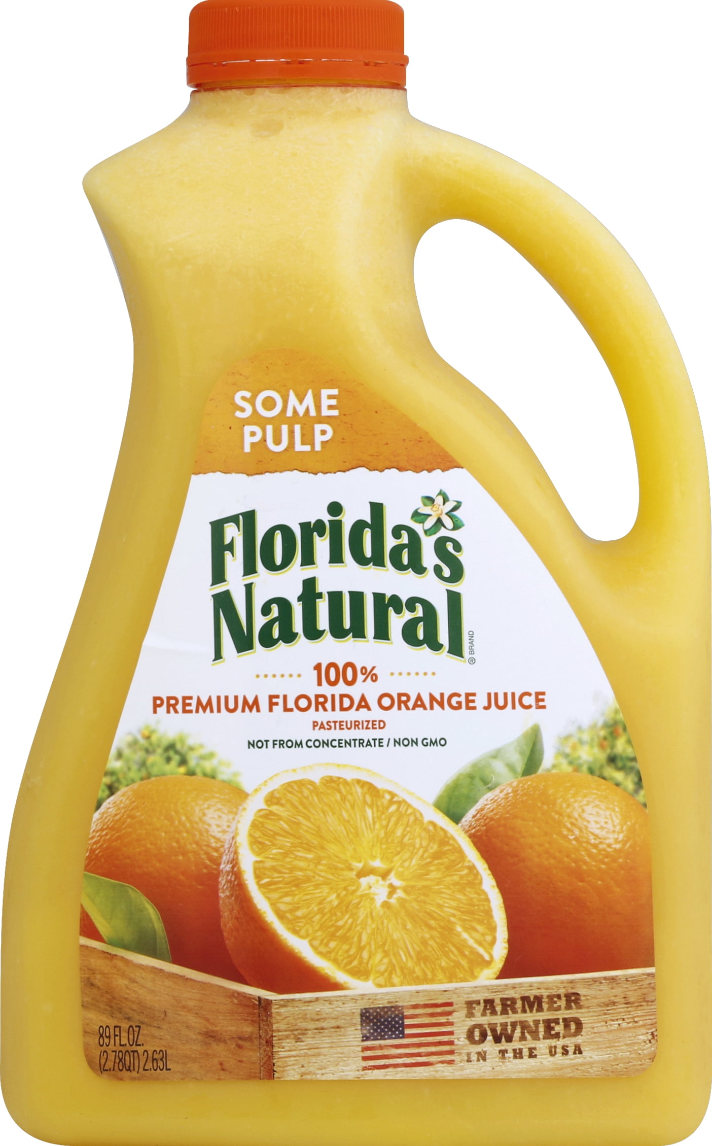 Florida's Natural 100% Juicy Orange Juice with Pulp, Non-GMO, No Sugar ...