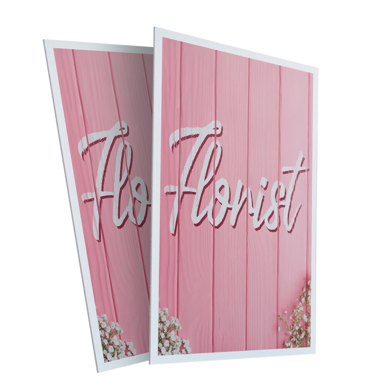 Florist (2-Pack) 24 Inch x 36 Inch Plastic Signs | Sign Insert 4mm ...