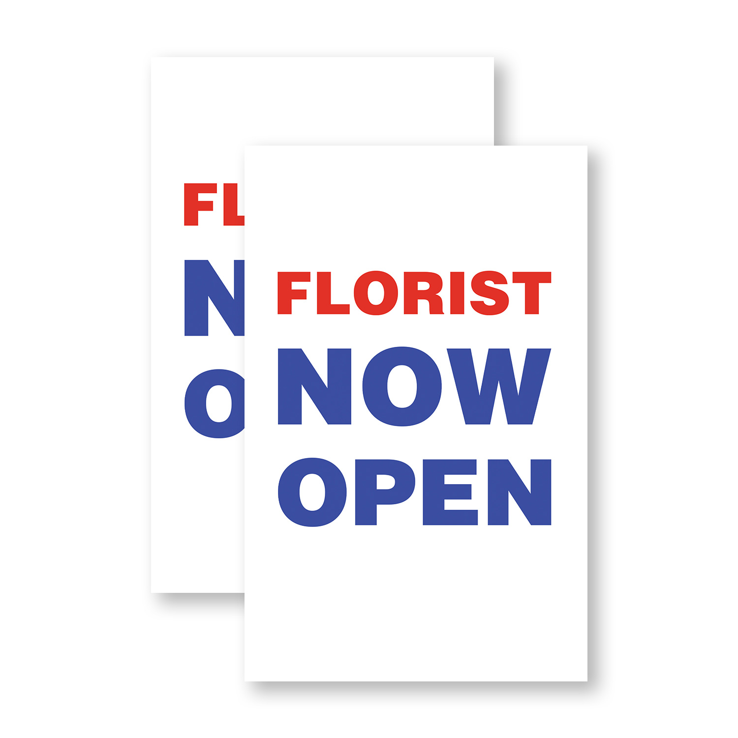 Florist Now Open (2-Pack) 24 Inch x 36 Inch Vinyl Decals | Sign Insert ...