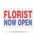 Florist Now Open Vinyl Decal 18 Inch x 24 Inch Weatherproof Heavy-Duty ...