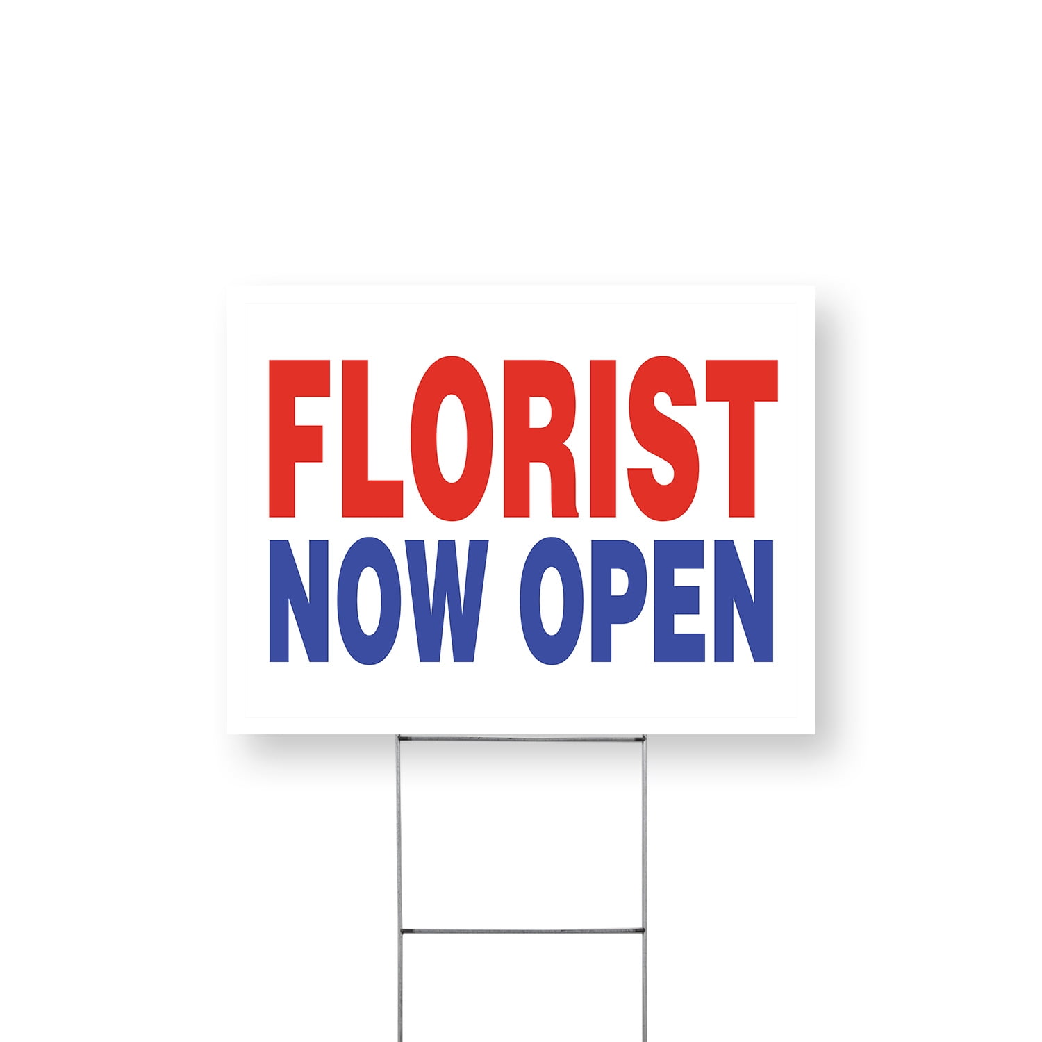 Florist Now Open Yard Sign 18 Inch x 24 Inch Double Sided Weatherproof ...