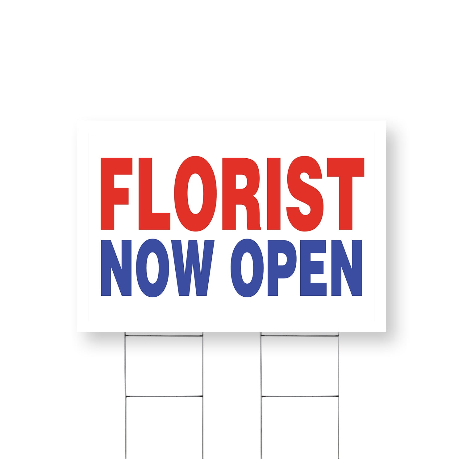 Florist Now Open Yard Sign 24 Inch x 36 Inch Double Sided Weatherproof ...