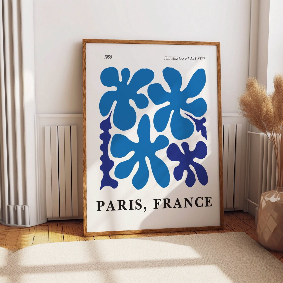 Florists & Artists Exhibition Wall Art Poster - Blossom Blue Fleur ...