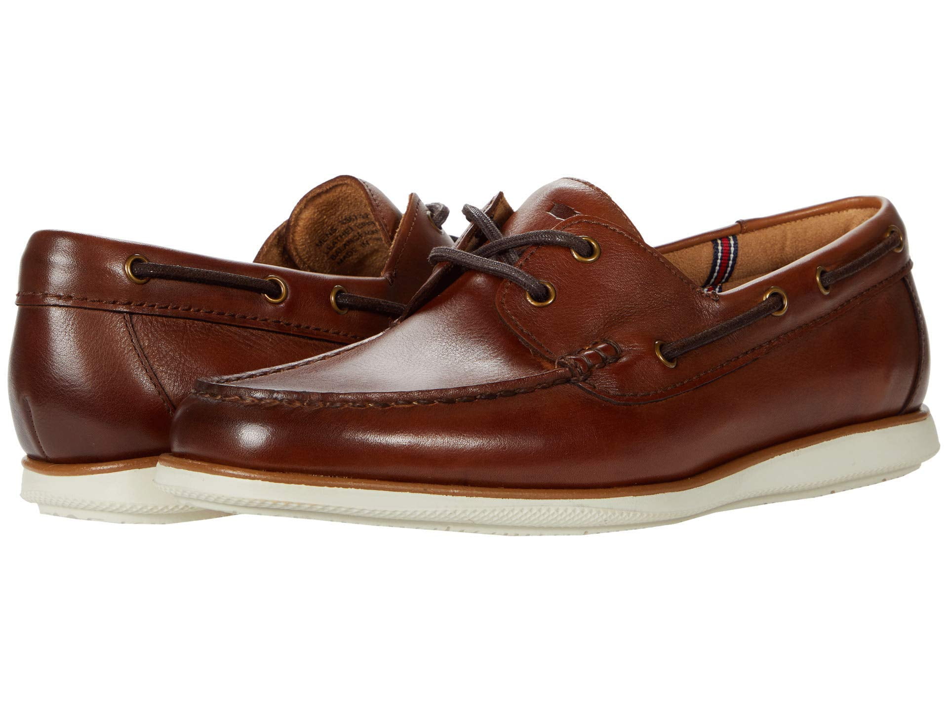 Florsheim Atlantic Moc Toe Boat Shoe Mens Oxford 115 DM US Cognac ...