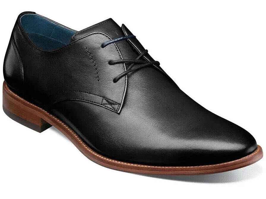 Florsheim Flex Plain Toe Oxford Men's Shoes Classic Black Leather 14318 ...