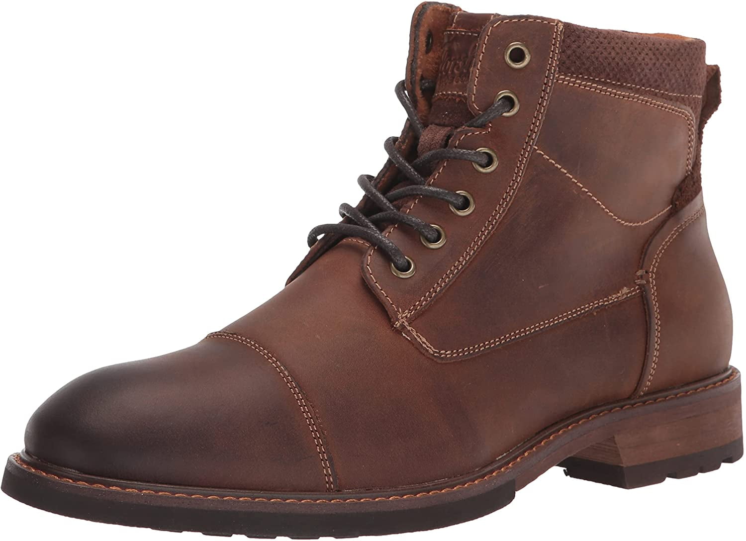 Florsheim Mens Chalet Cap Toe Boot Ankle 7 Brown Crazy Horse - Walmart.com