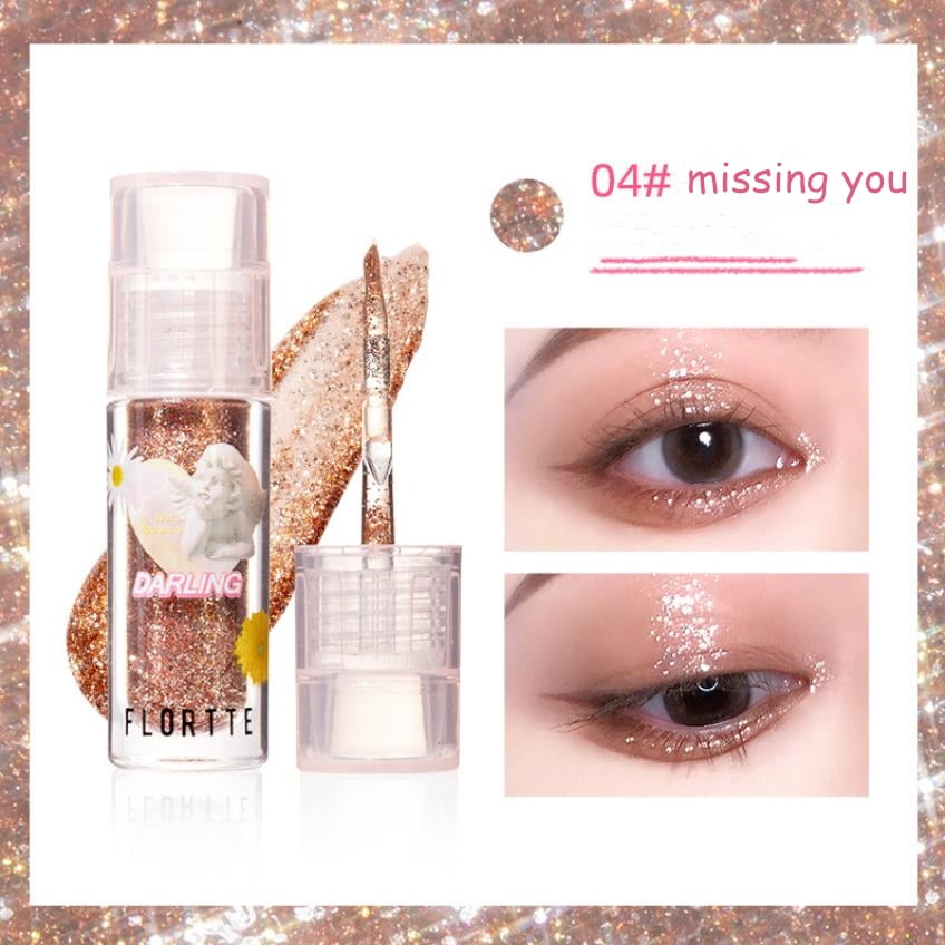 Flortte Liquid Eyeshadow Heart Attack Series Shimmer Glitter Sequins Shine Brighten Aegyosal ...