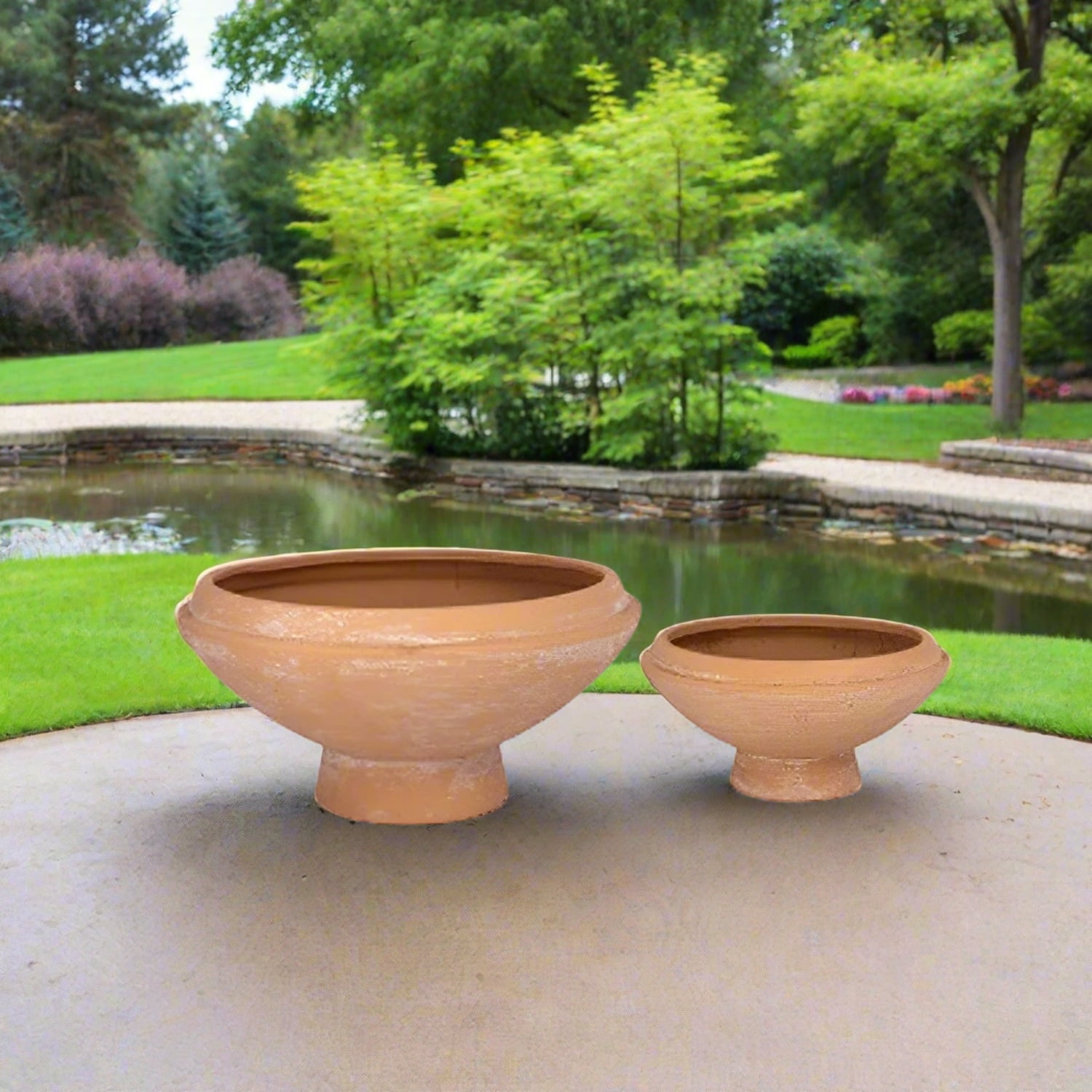 Florza Round Flower Pot Set - Walmart.com