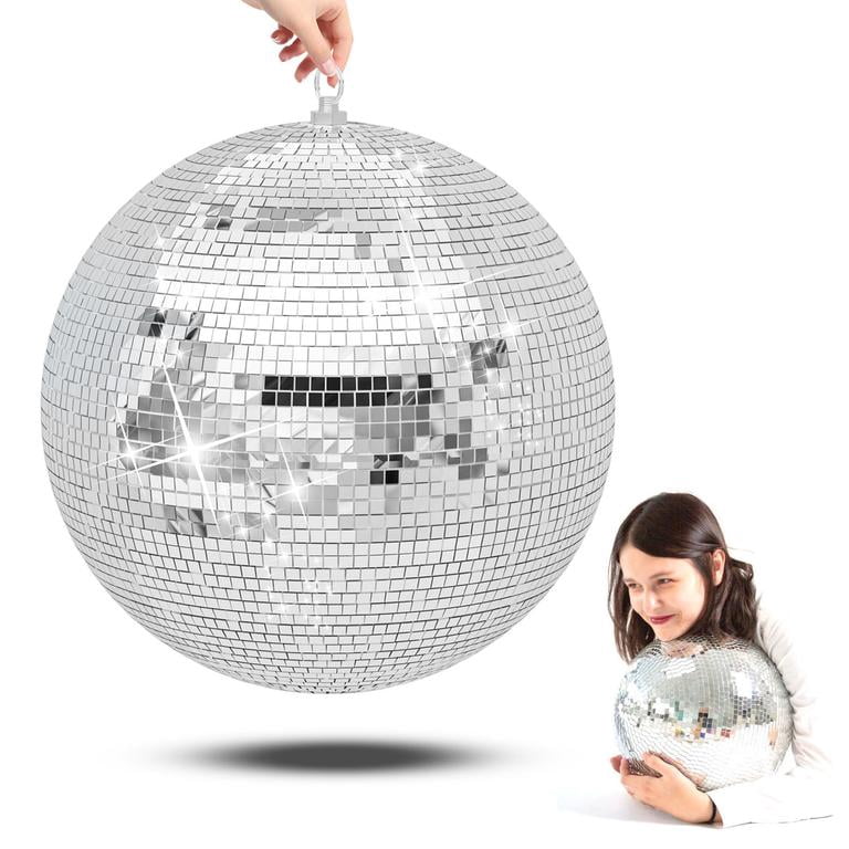 Floseru 16 Inch Silver Mirror Disco Ball, Party Light Reflecting Ball ...