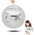 Floseru 16 Inch Silver Mirror Disco Ball, Party Light Reflecting Ball ...
